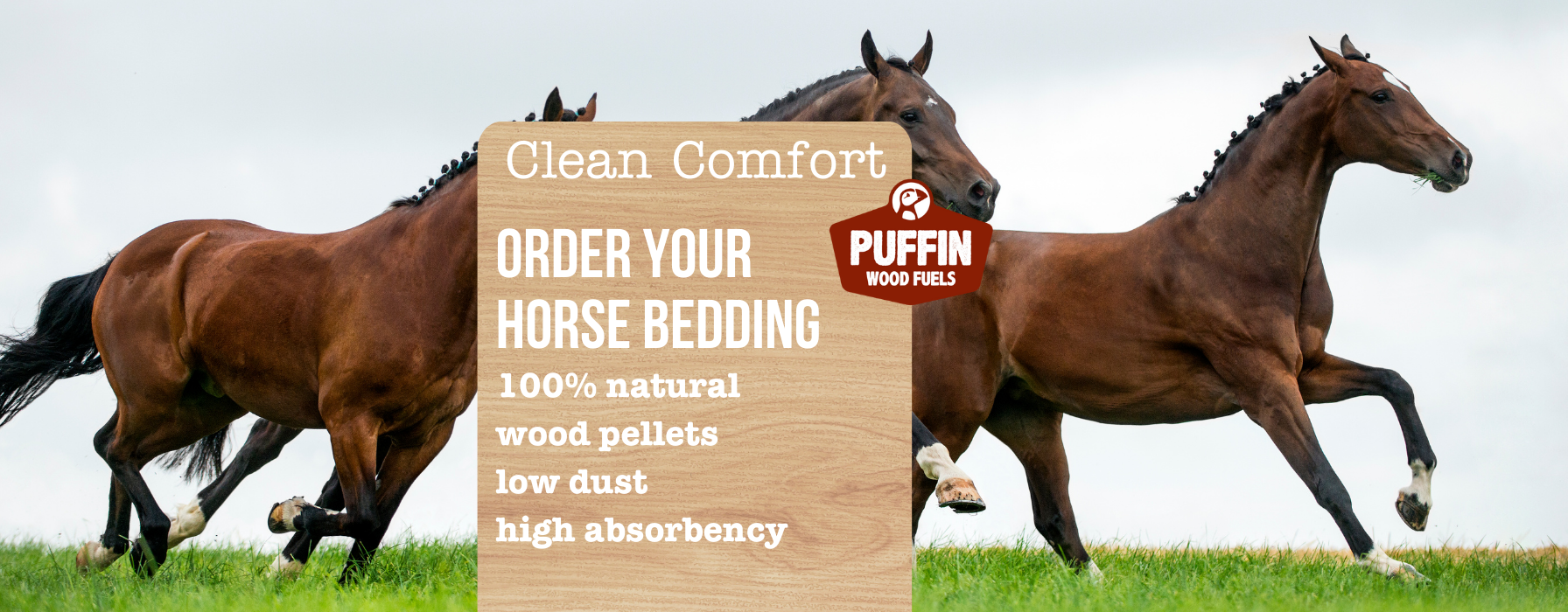 Puffin Pellets© Equine Horse Bedding Pellets - Puffin Wood Fuels